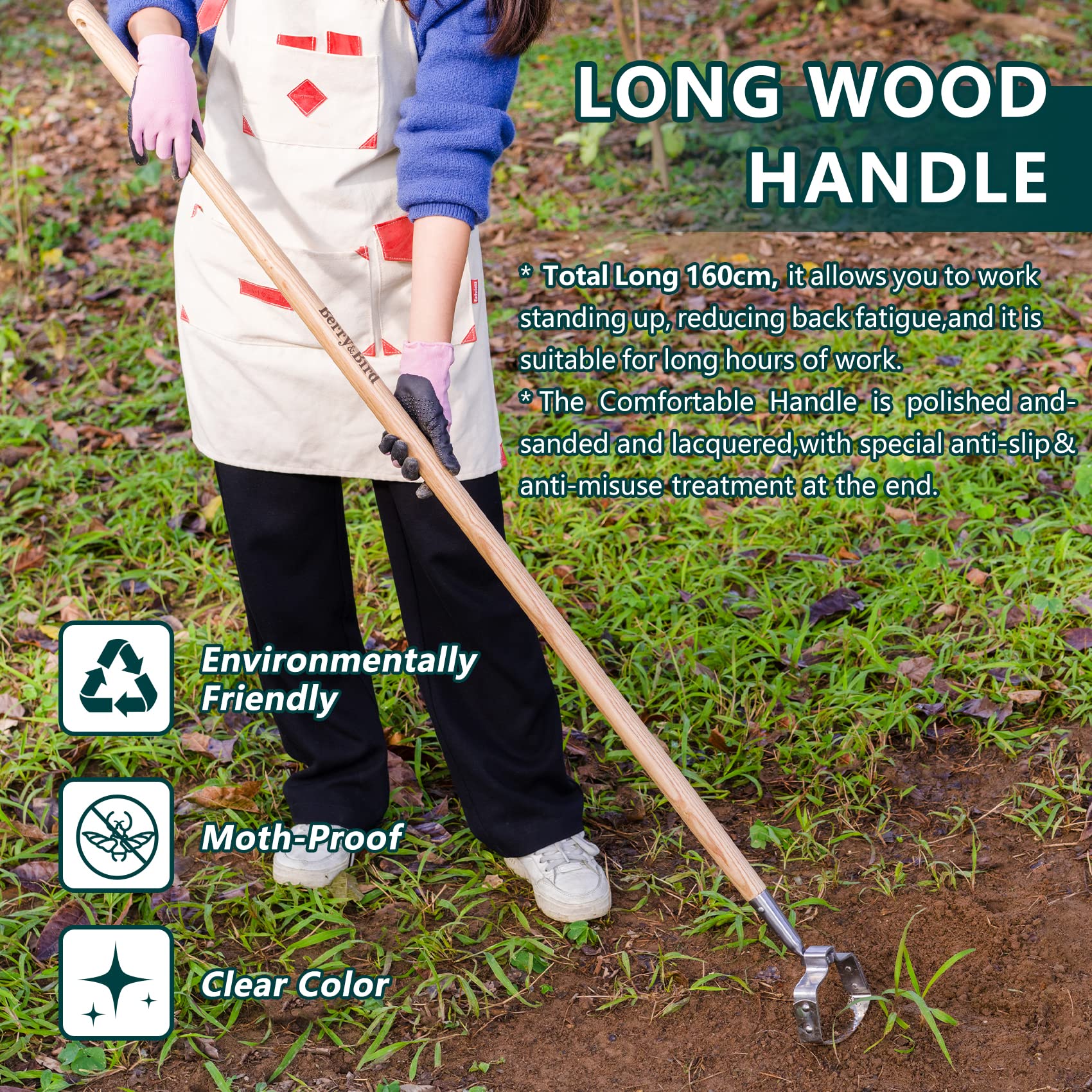 Mua Berry&Bird Garden Weeder Hoe, 63'' Stainless Steel Hula Hoe for ...