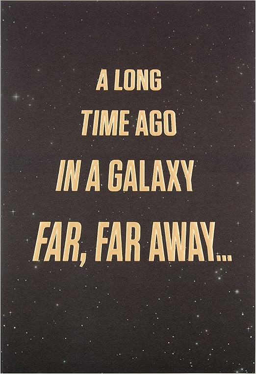 Amazon.com : Hallmark Star Wars Birthday Card 'Galaxy Far Far Away ...