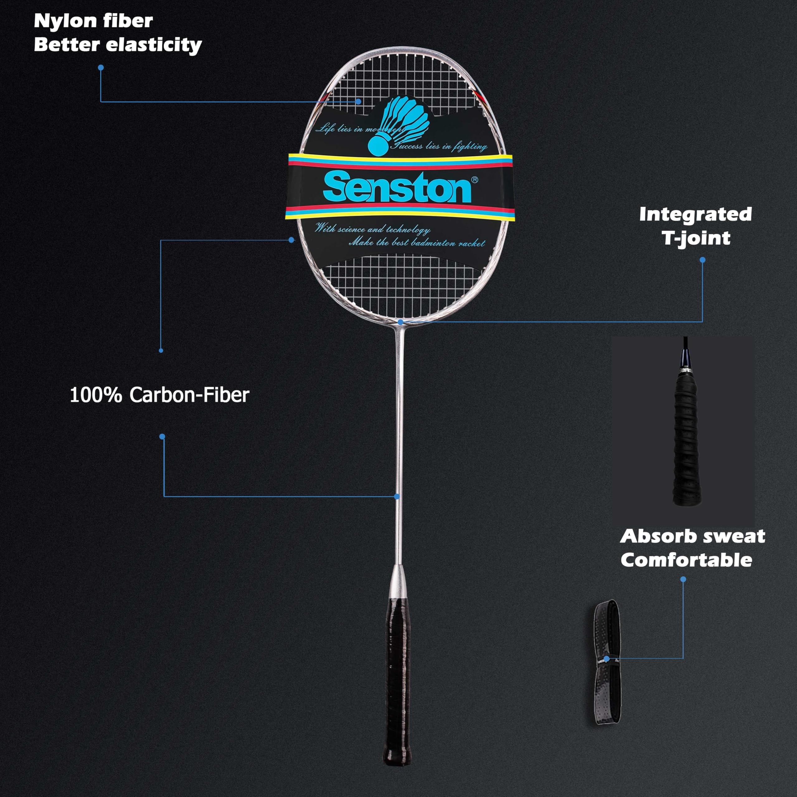 Mua Senston N80 Badminton Racket Carbon-Fiber Badminton Racquet, Single ...