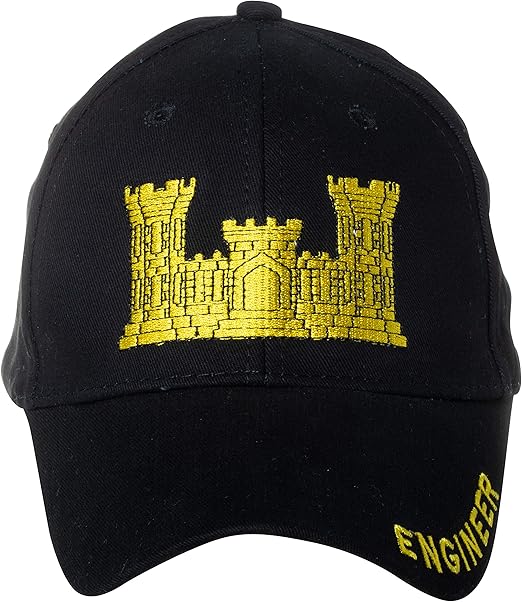 United States Army Engineer Embroidered Adjustable Baseball Cap Black ...