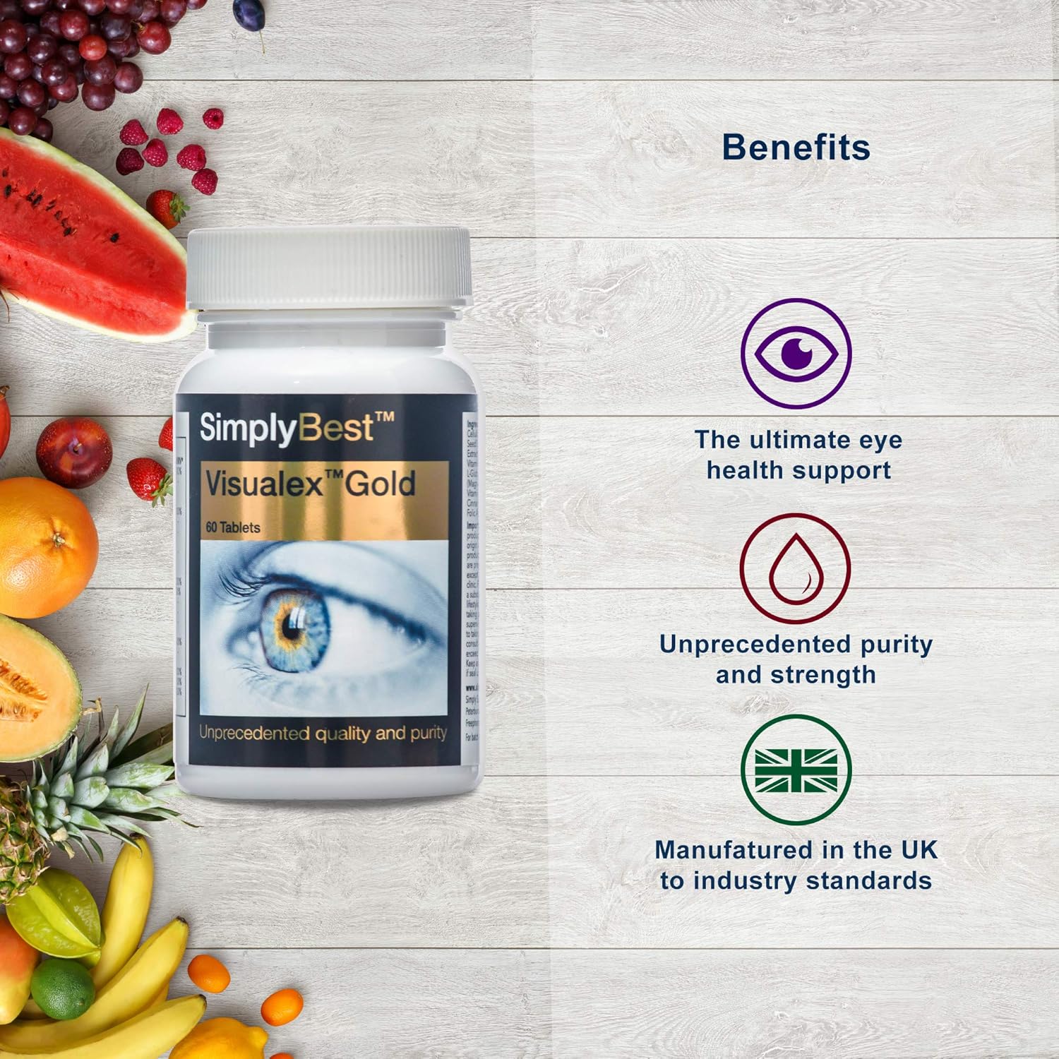 Visualex Gold Tablets for Eyes & Vision | Comprehensive Formula ...