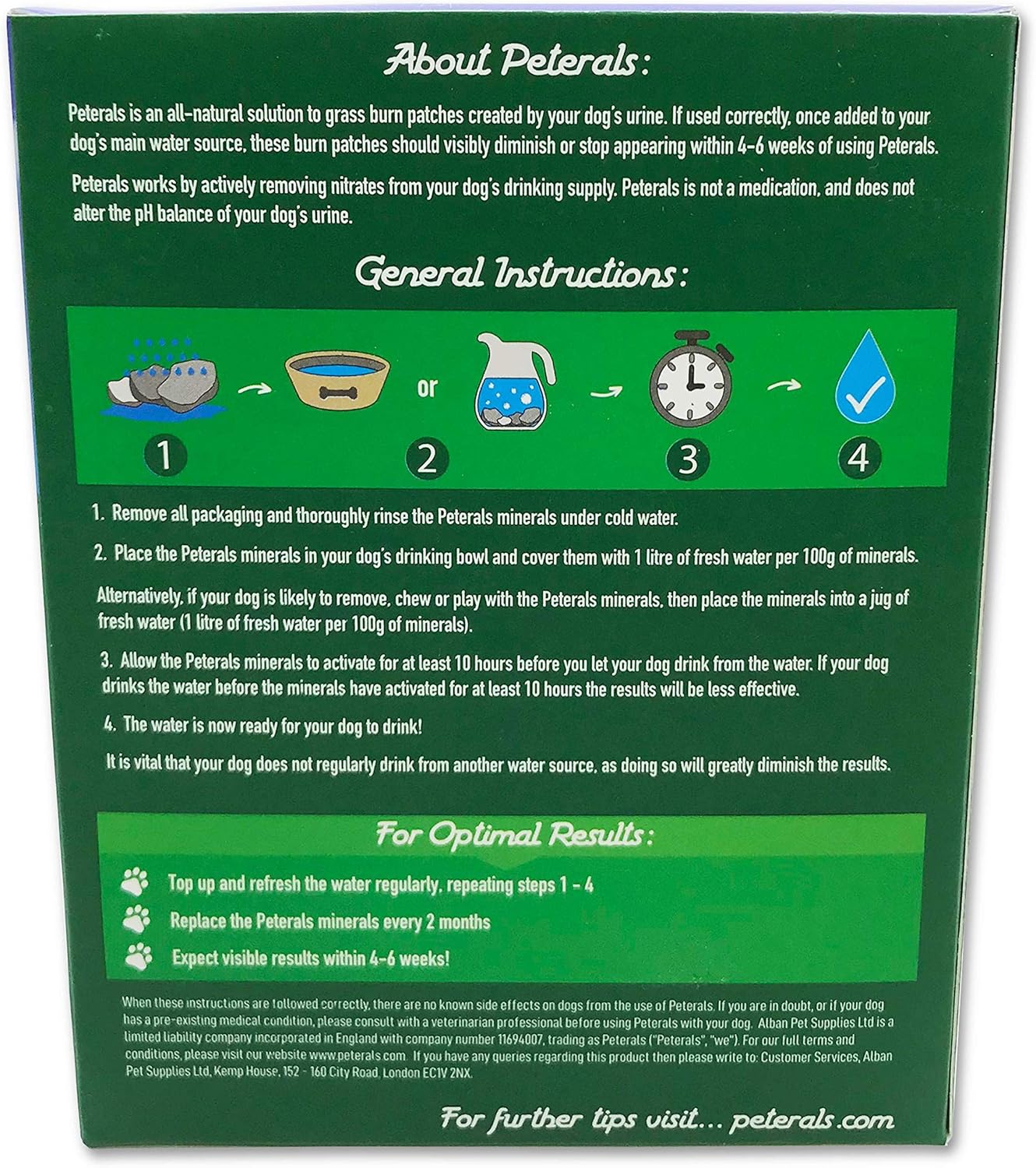 Peterals 600g – All Natural Mineral Rocks To Prevent Grass Burn Patches ...