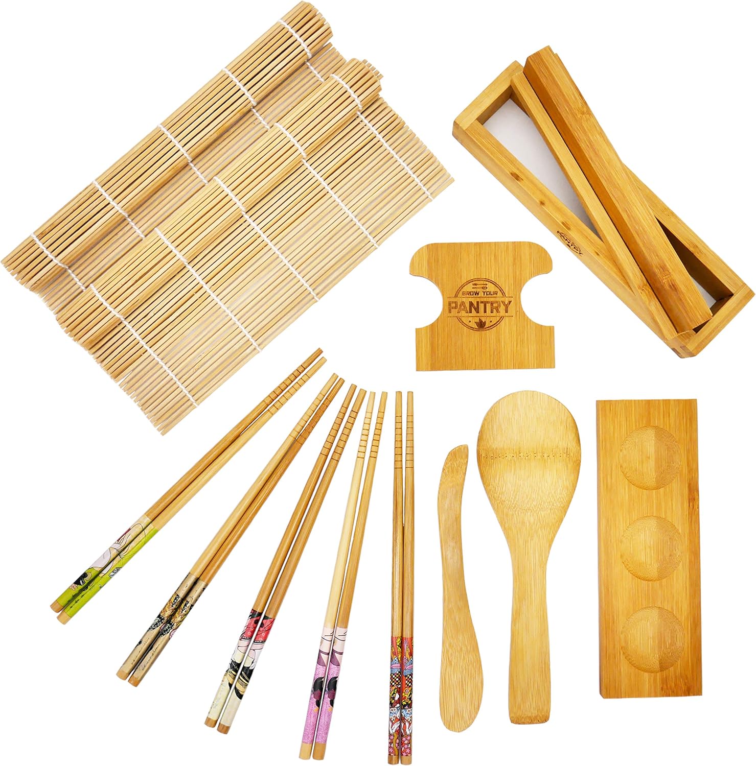 Sushi and Maki Making Kit from Grow Your Pantry – with Sushi Rolling ...