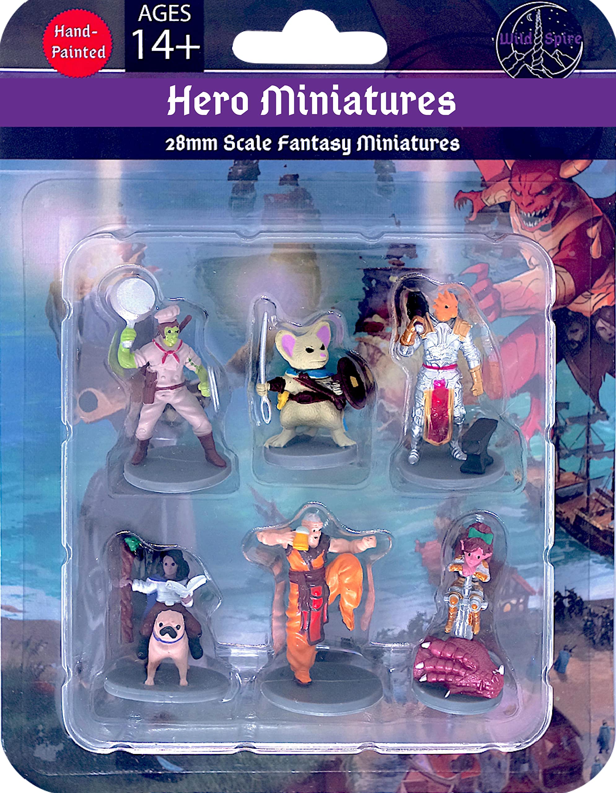Mua Fantasy Prepainted Starter Miniatures Set Hero Figures Set 1-2 ...