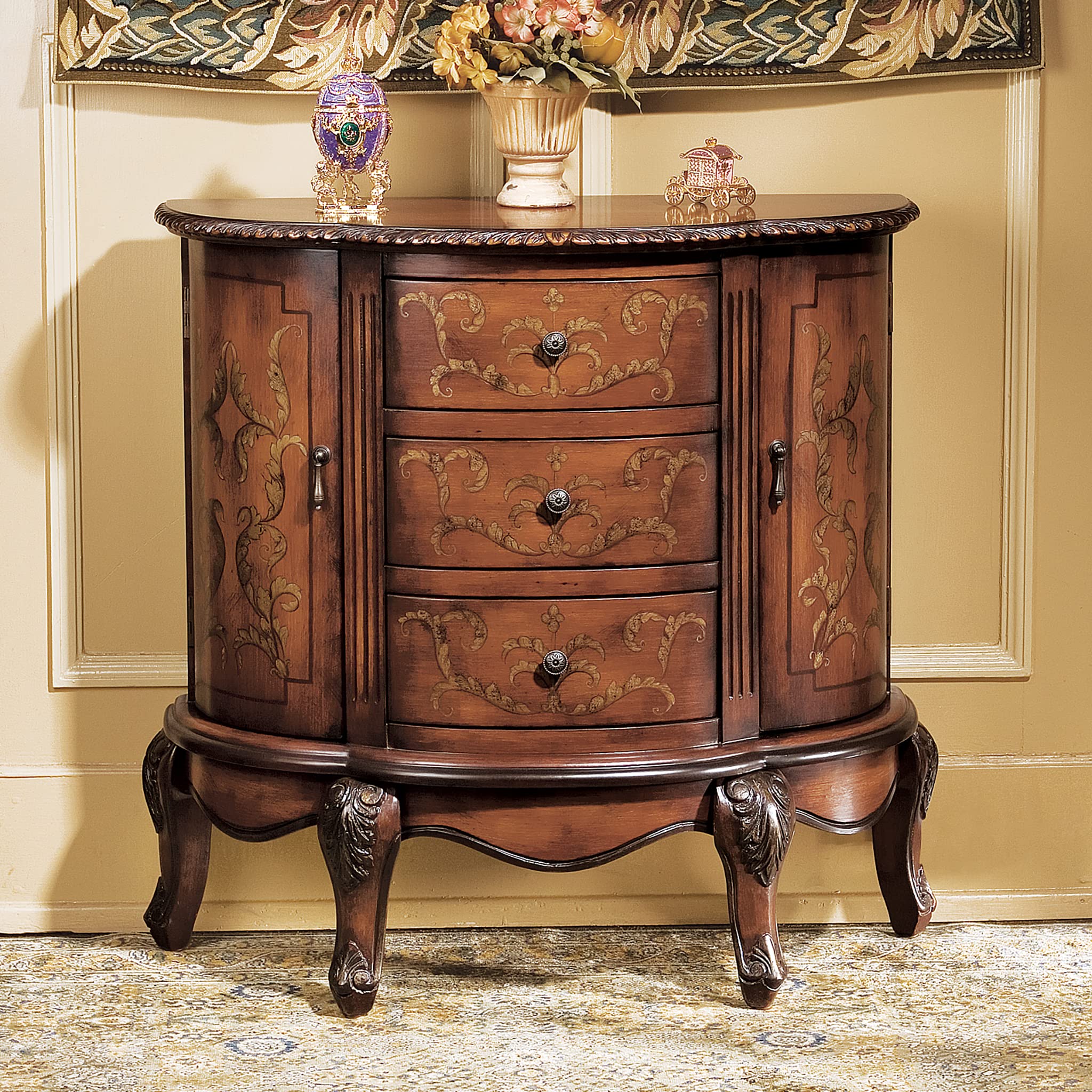 Mua Design Toscano Villa Lucchesi Serpentine Console Table with Drawers ...