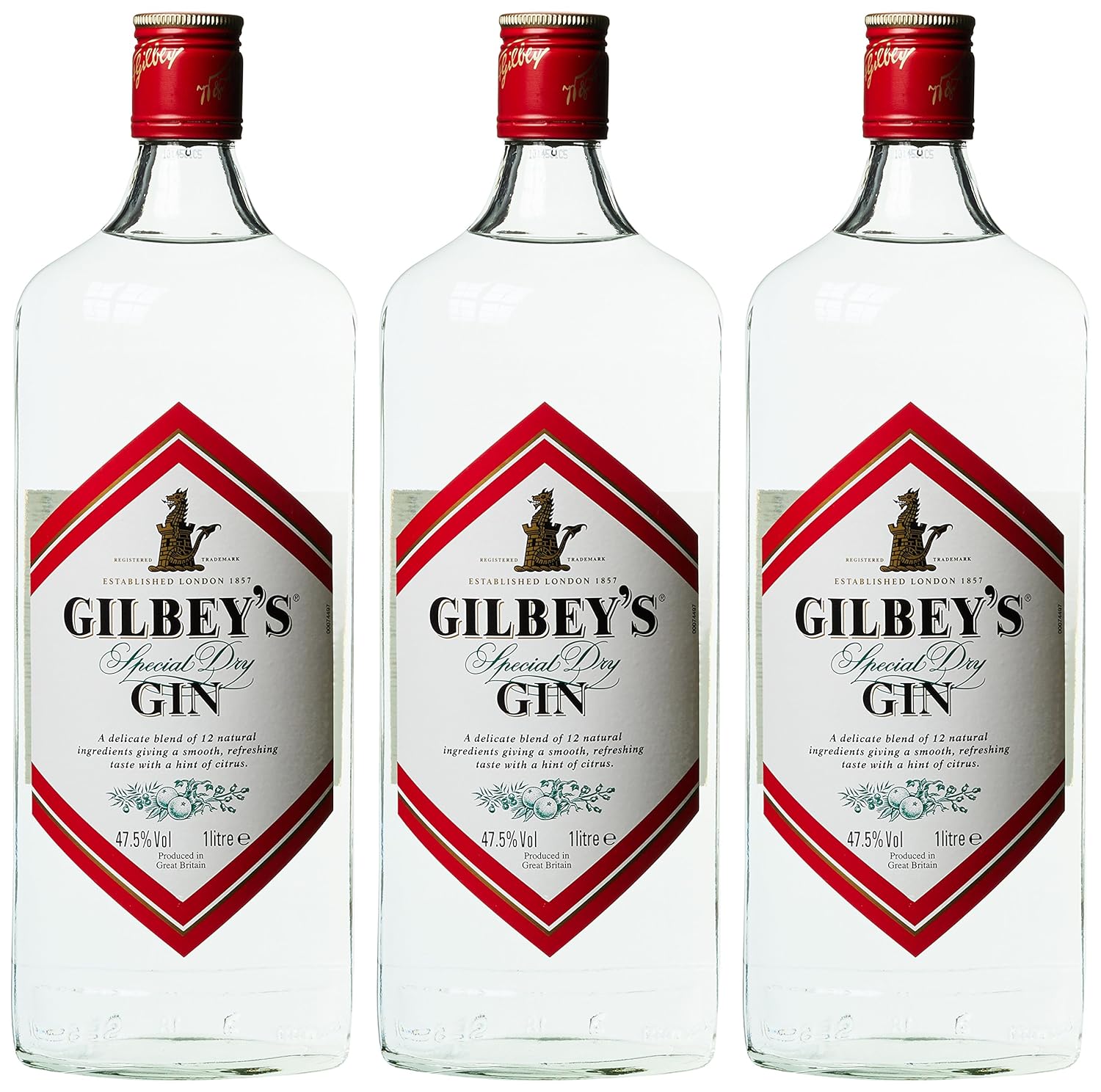 Gilbey's Gin 47.5% (3 x 1 l): Amazon.de: Bier, Wein & Spirituosen