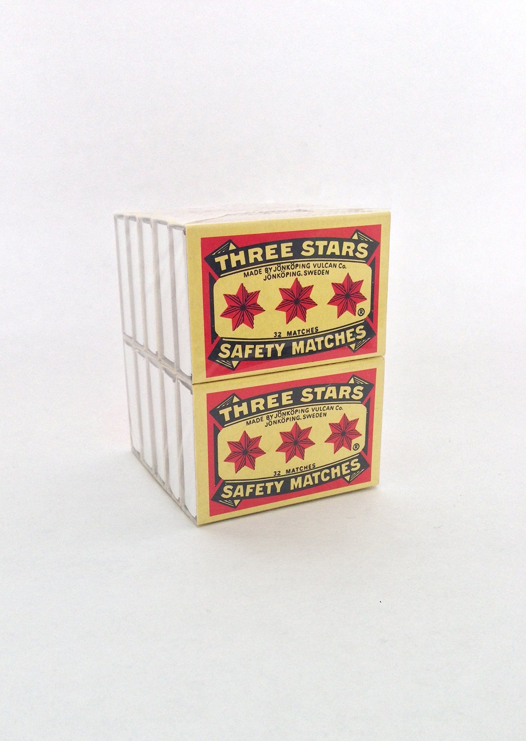 Amazon.com: Swedish Match, Three Stars Safety Matches, 3 Pack, Strike ...