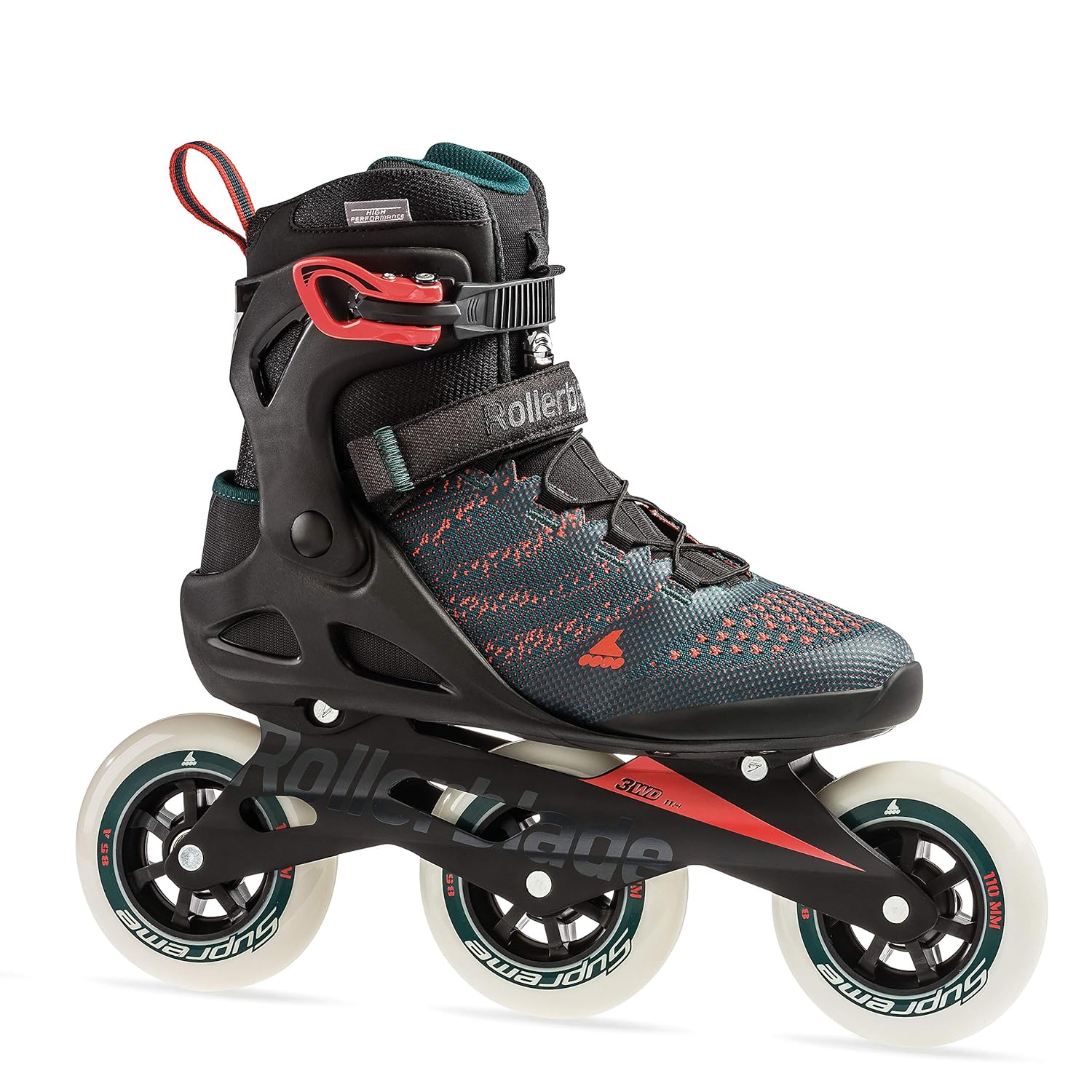 Performance Inline Skates Teal Green and Orange Burst Rollerblade ...