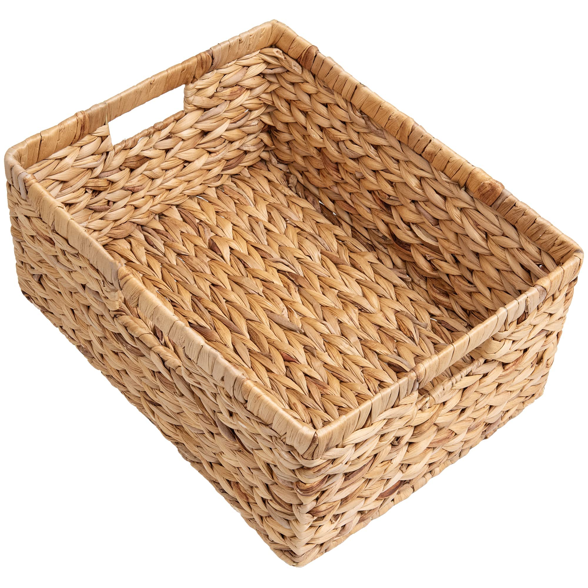 StorageWorks Extra Large Wicker Baskets for Organizing, Water Hyacinth ...