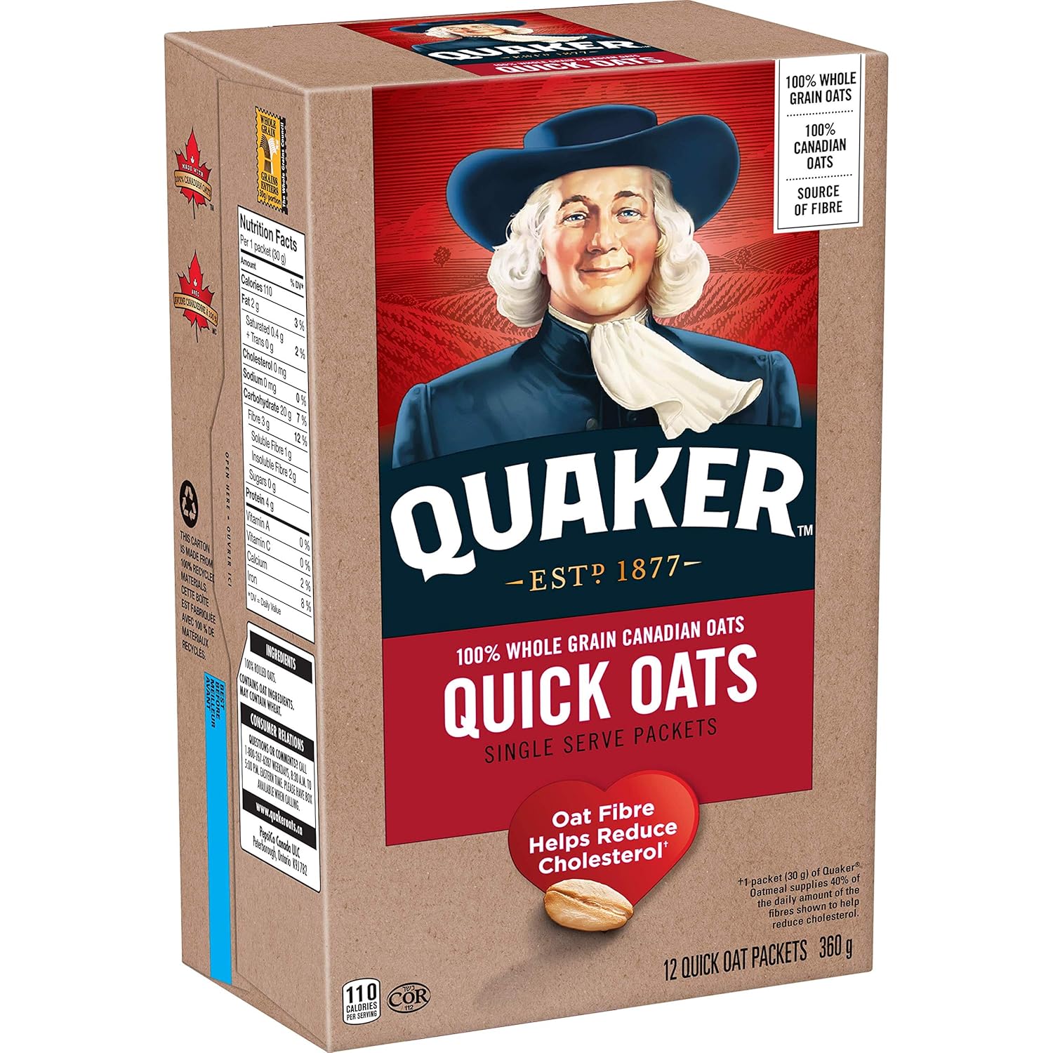 Instant Quaker Oats Quick Quaker Oats, 300g: Amazon.ca: Grocery