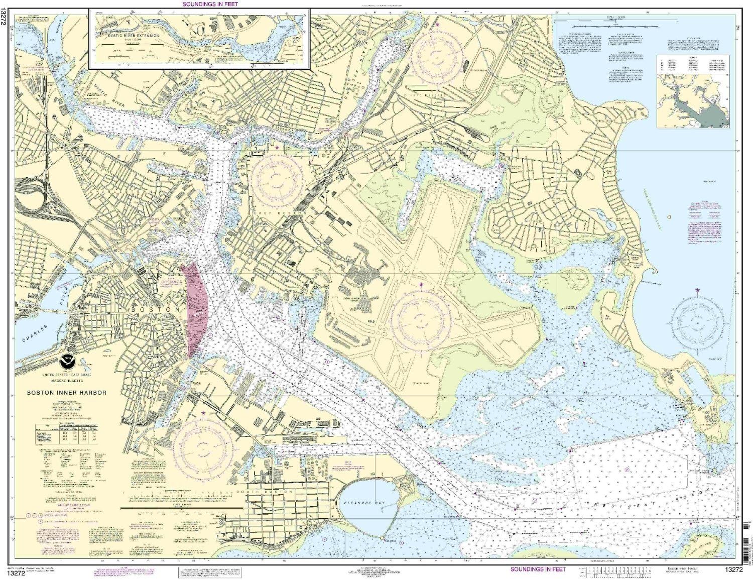 Amazon.com : NOAA Chart 13272: Boston Inner Harbor : Fishing Charts And ...
