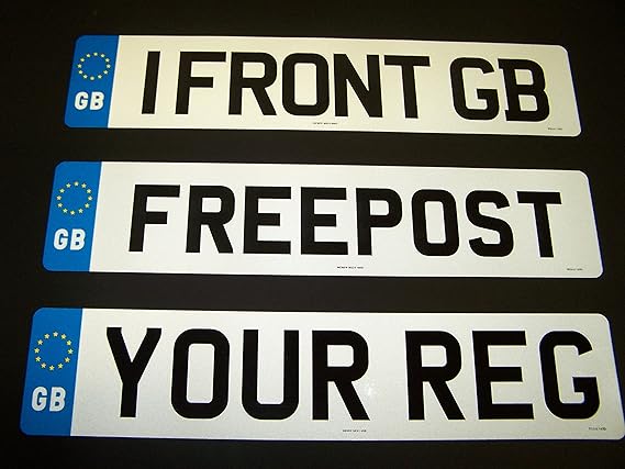 PlateServices FRONT GB NUMBER PLATE STANDARD OBLONG: Amazon.co.uk: Car ...