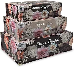 Amazon.com: Tri-Coastal Design Decorative Nesting Storage Boxes with ...