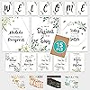 Decorably 15 Welcome Posters Eucalyptus Classroom Decor, Matte ...