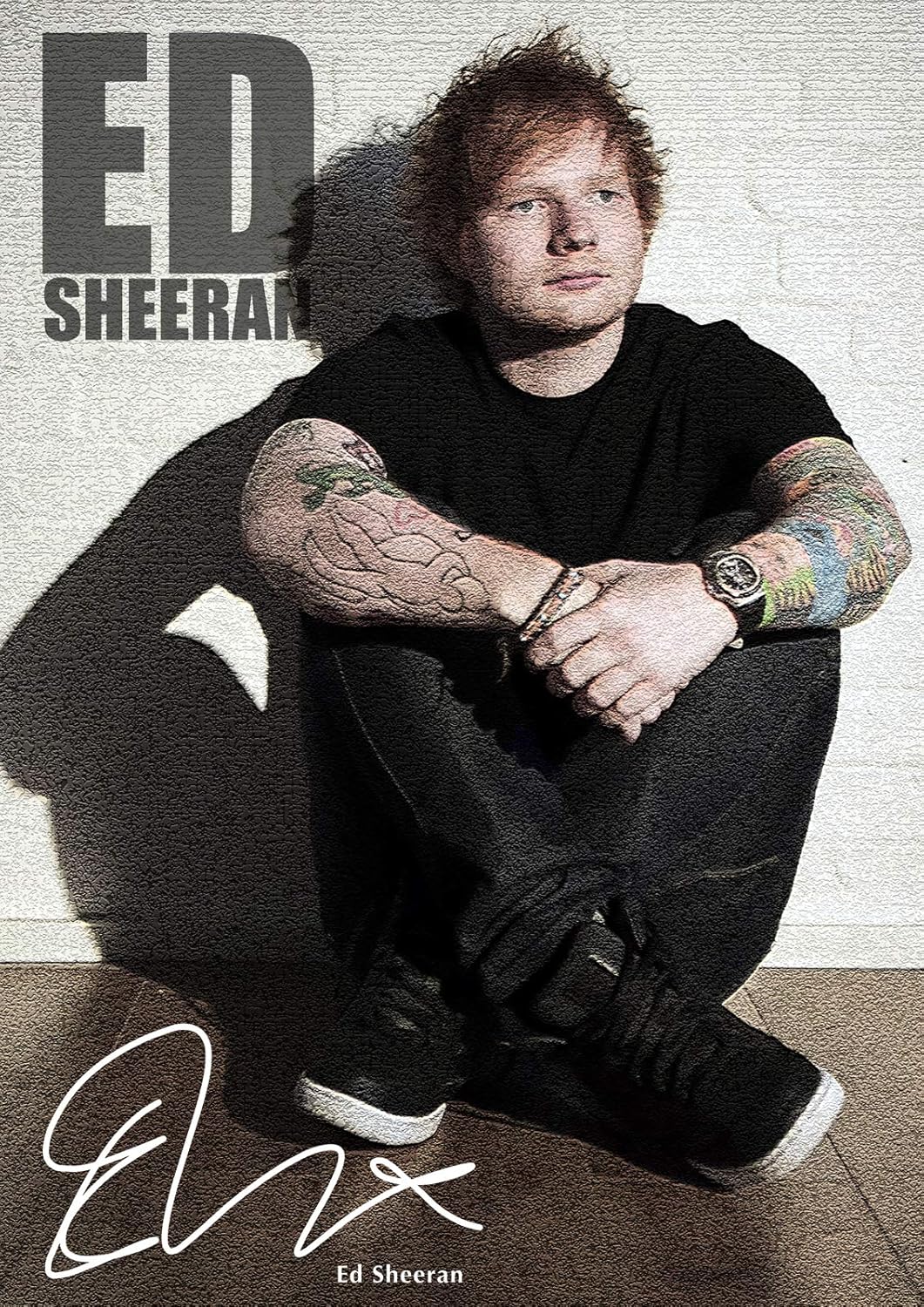 Ed Sheeran Poster # 14 - signed (copy) - tile effect - music icon - A3 ...