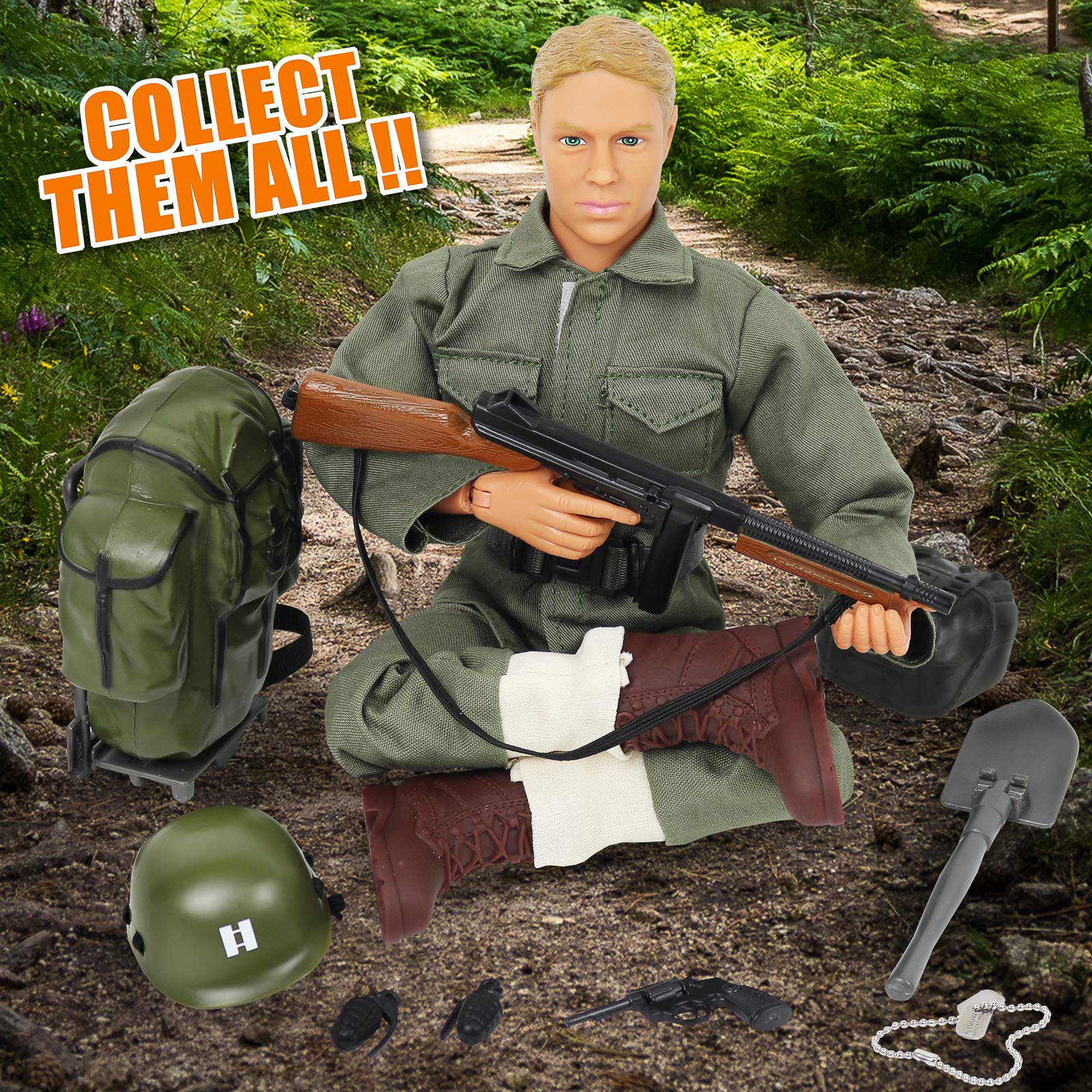Mua Click N' Play WWII Allies Army Infantry 12” Action Figure Plat Set ...