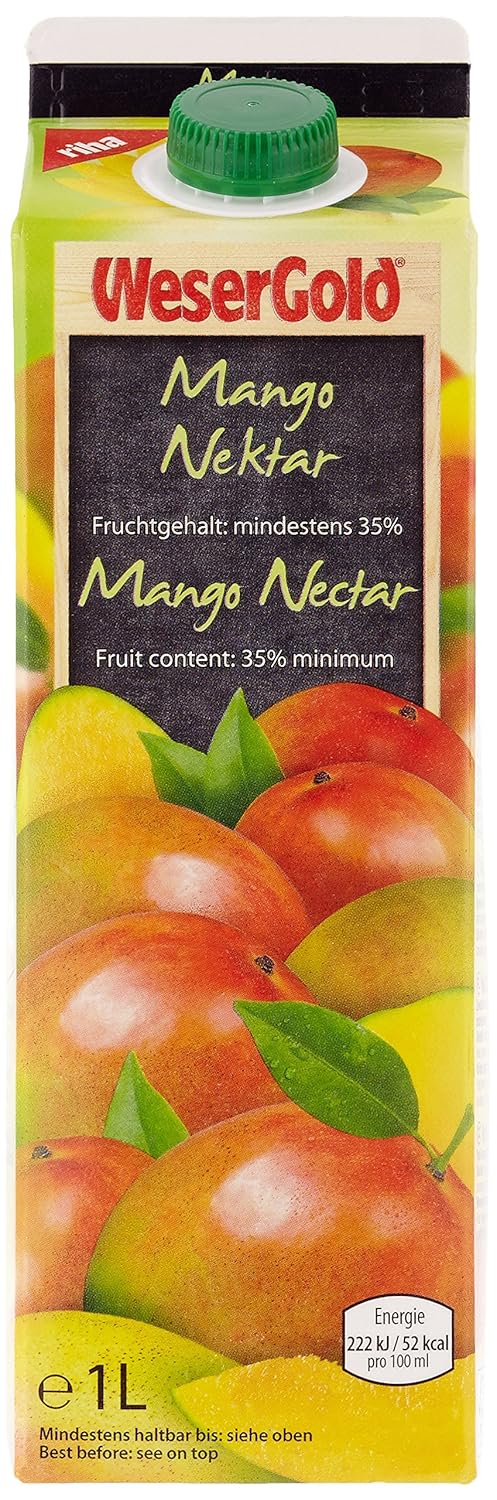 Wesergold Mango- Nektar, 8er Pack (8 x 1 l): Amazon.de: Lebensmittel & Getränke