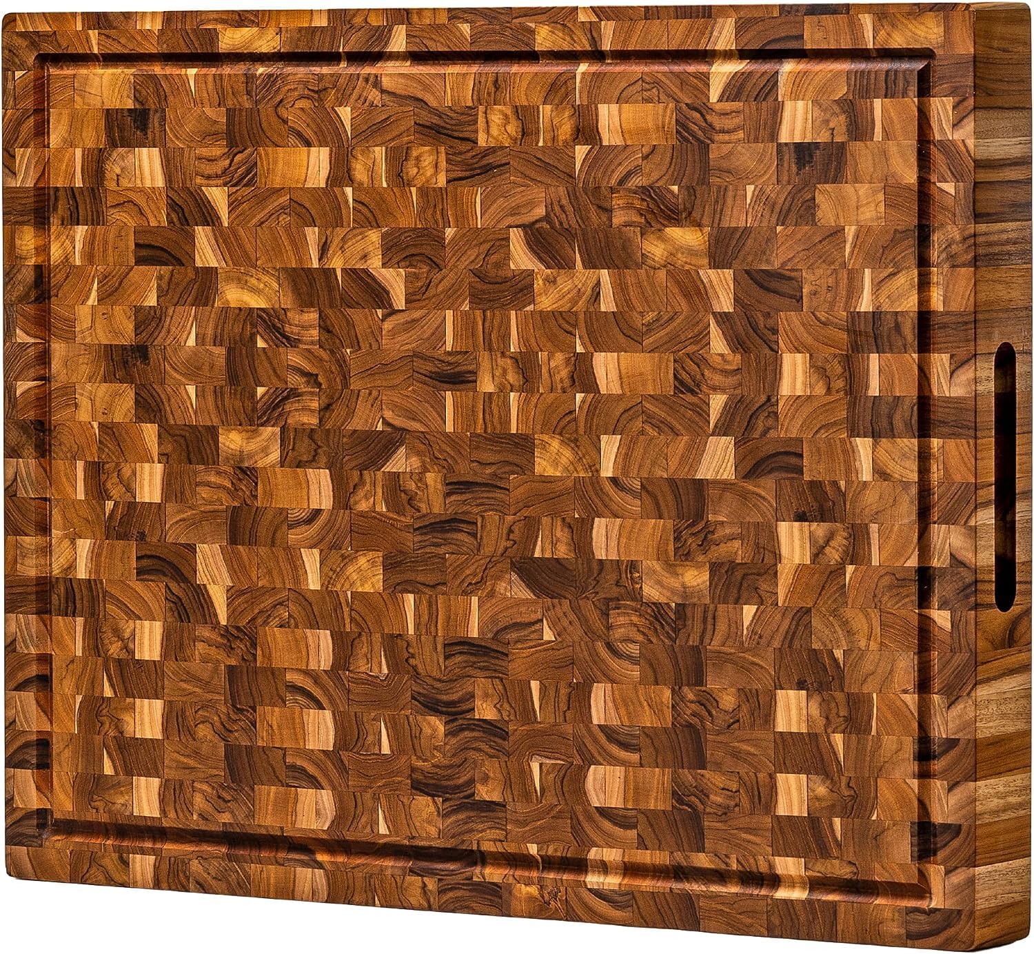 XXL End Grain Butcher Block Cutting Board [1.5" Thick]. Made of Teak ...
