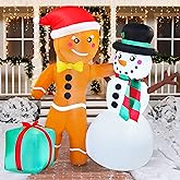Amazon.com: Joiedomi 6 FT Inflatable Christmas Flamingo with Gift Boxes ...
