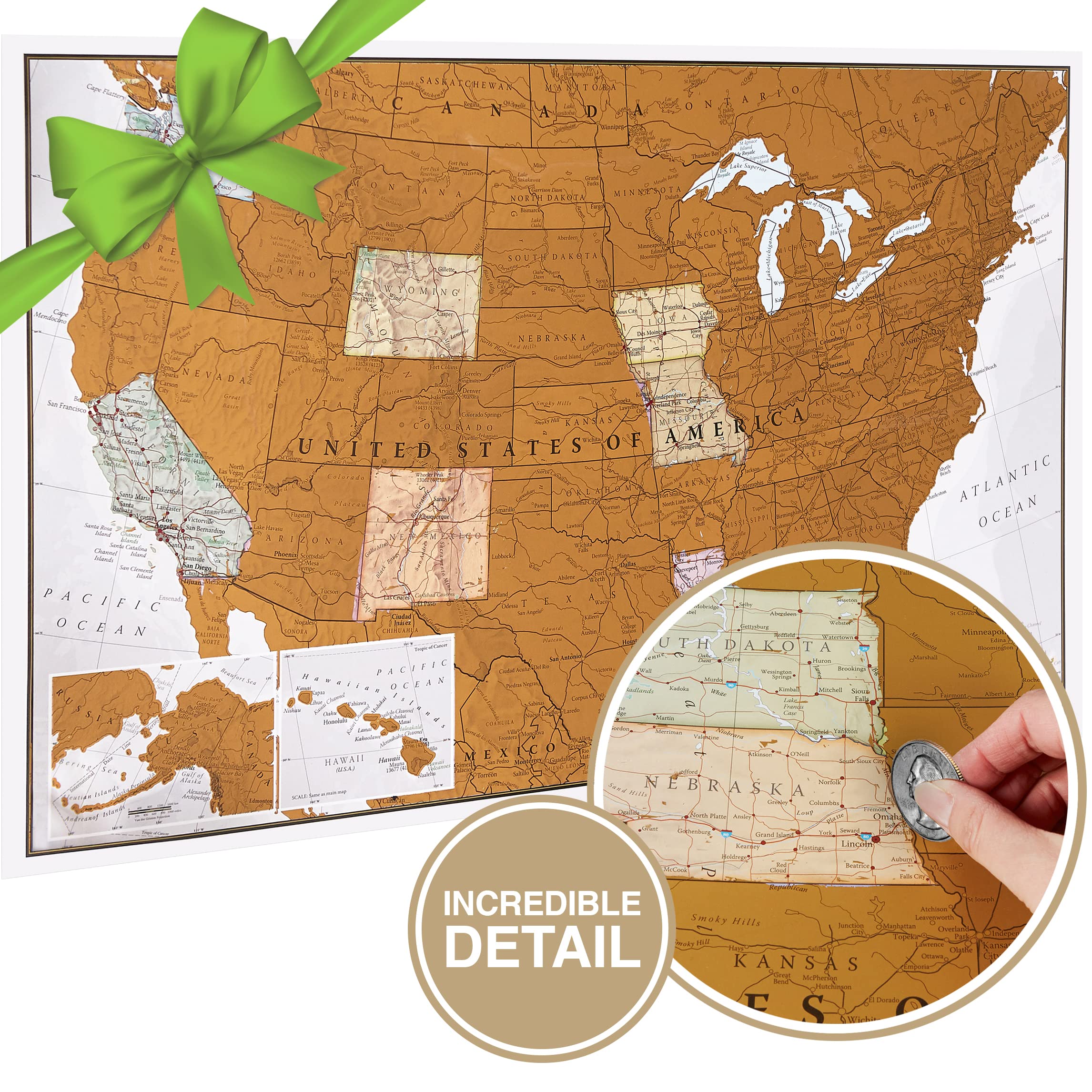 Maps International Scratch Off Map of the United States - USA Wall Map ...