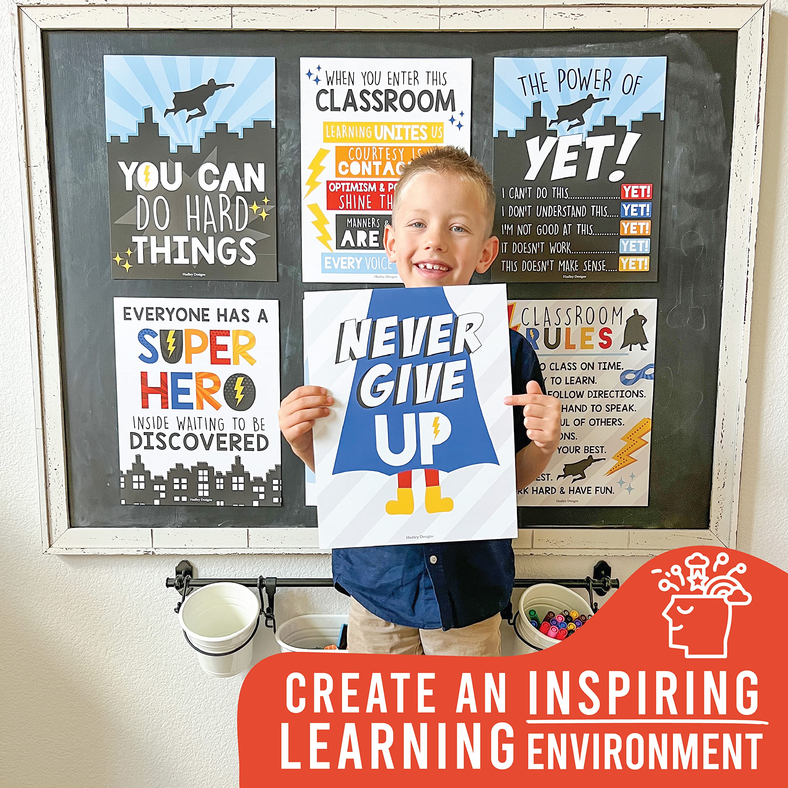 Mua Hadley Designs Motivational Posters for Classroom - 9 Growth ...