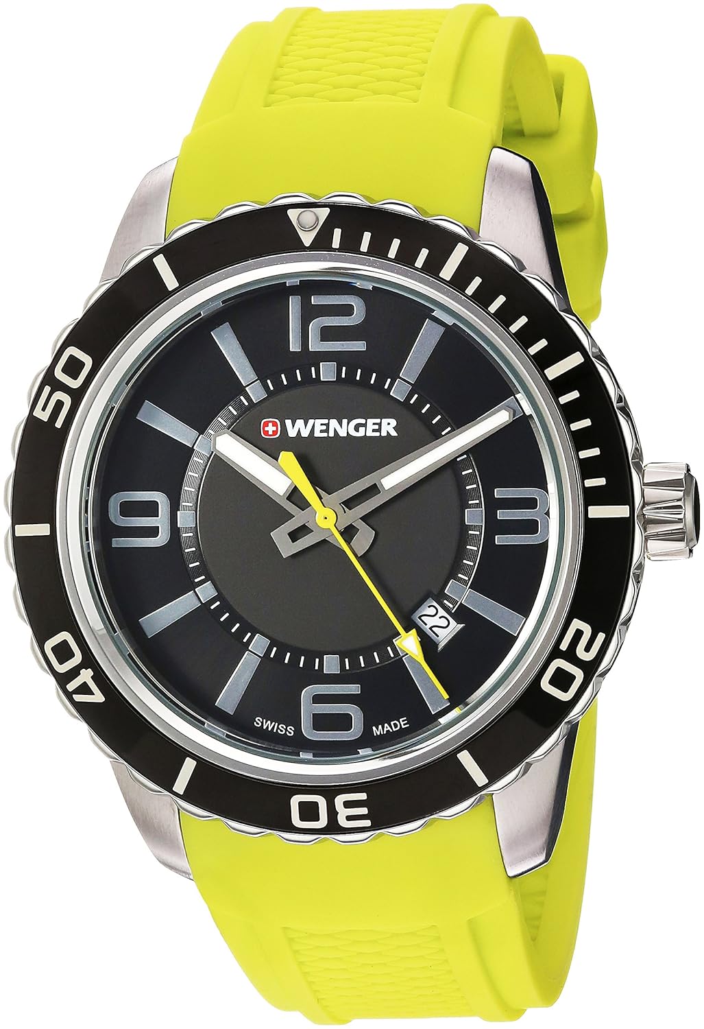 Wenger Men's Analog Swiss-Quartz Watch with Silicone Strap 01.0851.115 ...