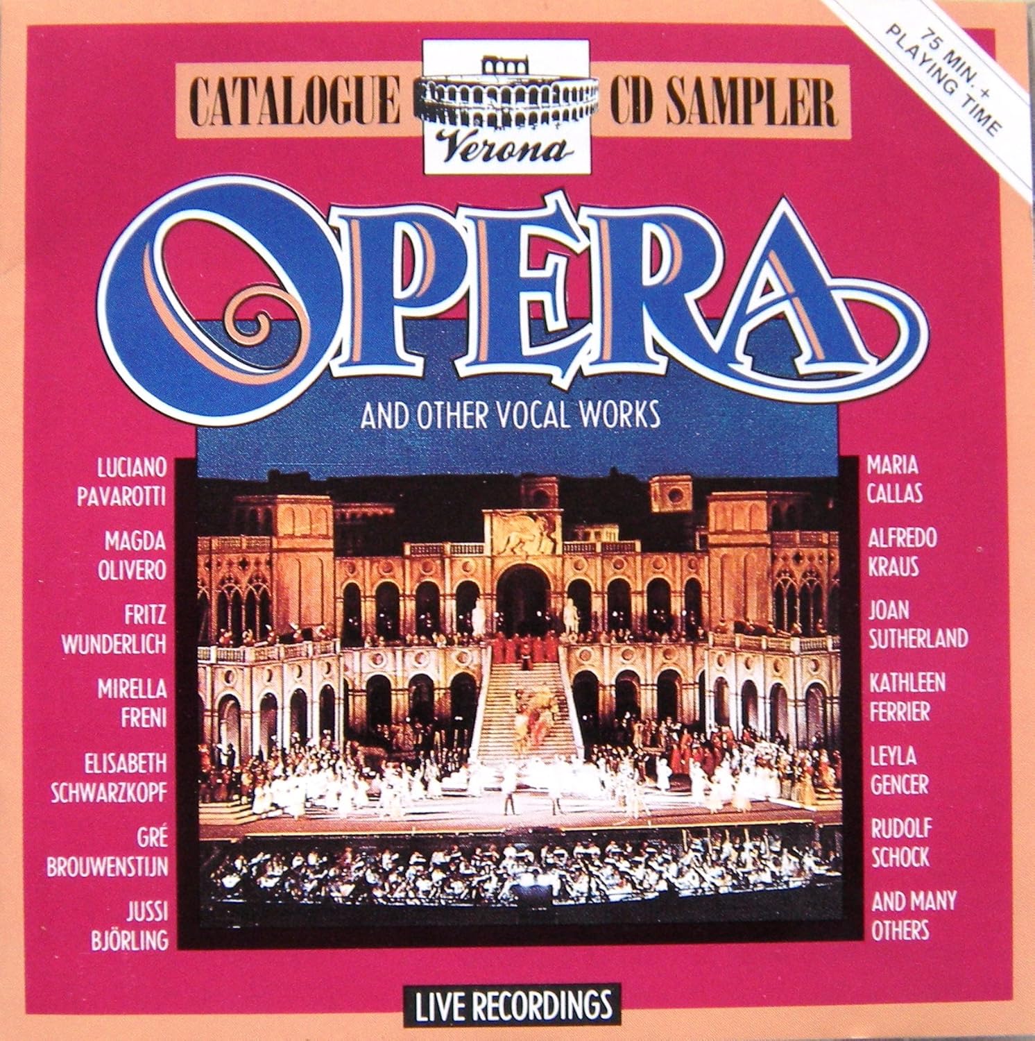 - Opera Catalogue CD Sampler and Other Vocal Works (Live Recordings ...