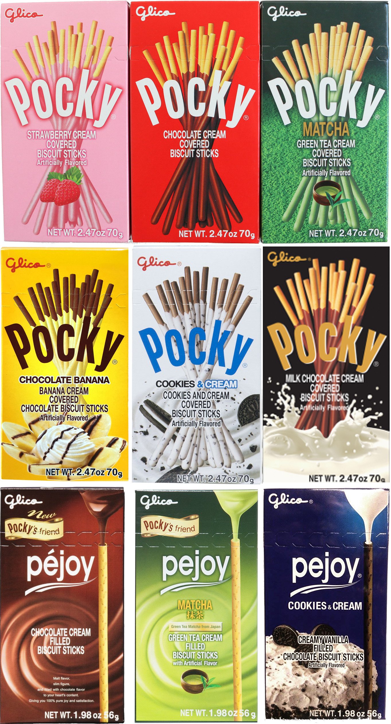 Amazon.com: Glico Pocky Collection Japanese Cookies / (14 Packs)