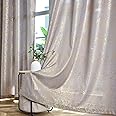 Amazon.com: TERLYTEX Grey Gold Curtains 63 Inch Length for Bedroom ...