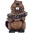 Amazon.com : Beaver Holds Welcome Sign Statue : Patio, Lawn & Garden