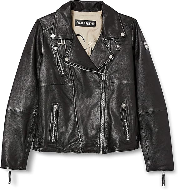 Freaky Nation Biker Princess Chaqueta para Mujer: Amazon.es: Ropa y ...