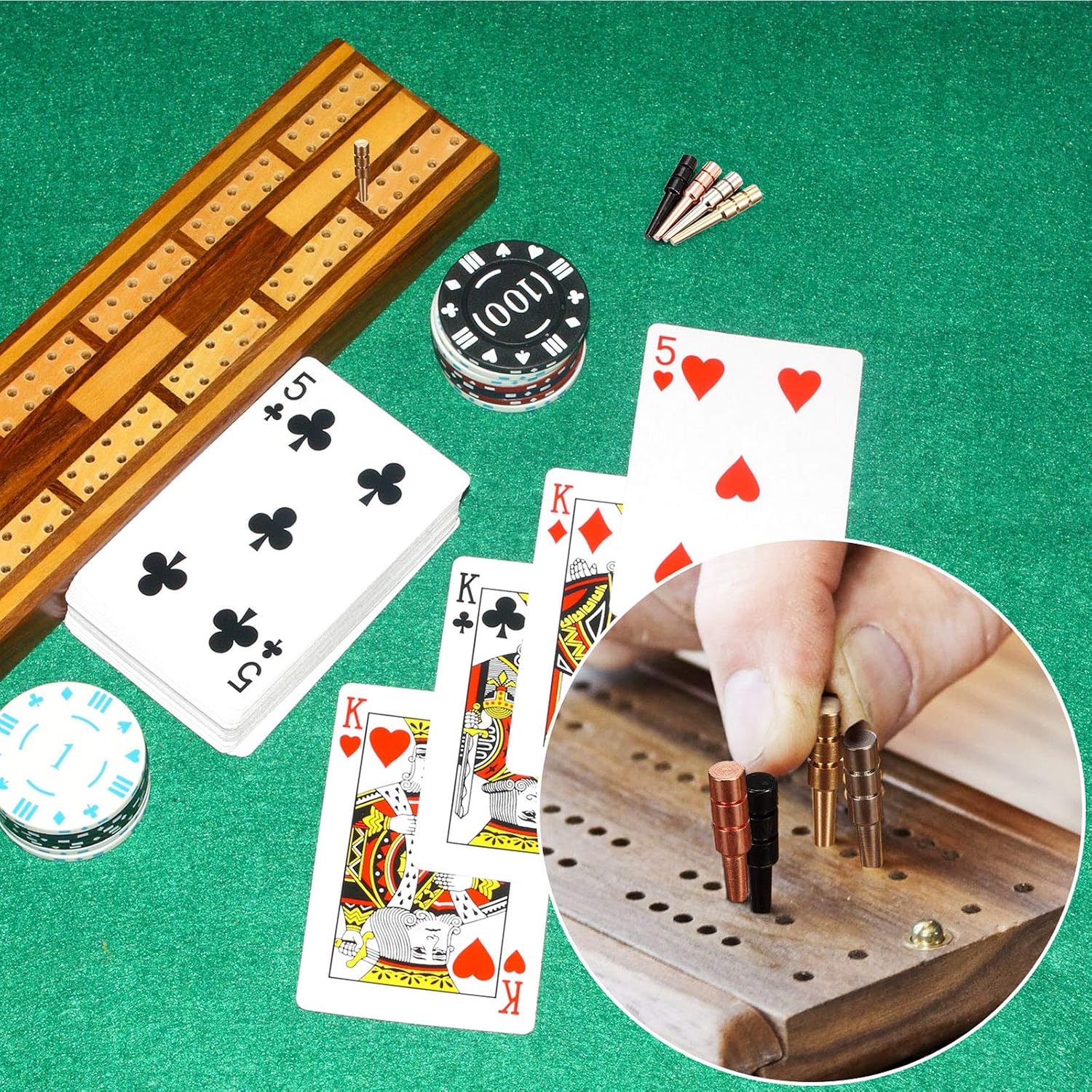20 Pieces Metal Cribbage Pegs Cribbage Board Pegs Fit 1/8 Holes for ...