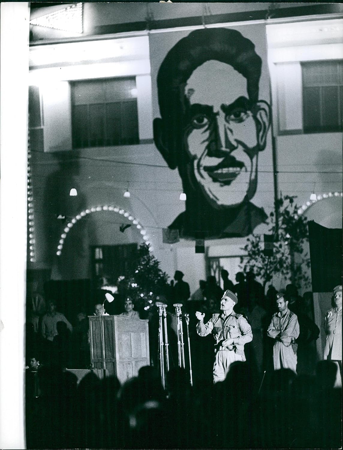 Amazon.com: Vintage photo of Abd al-Karim Qasim is giving an speech ...