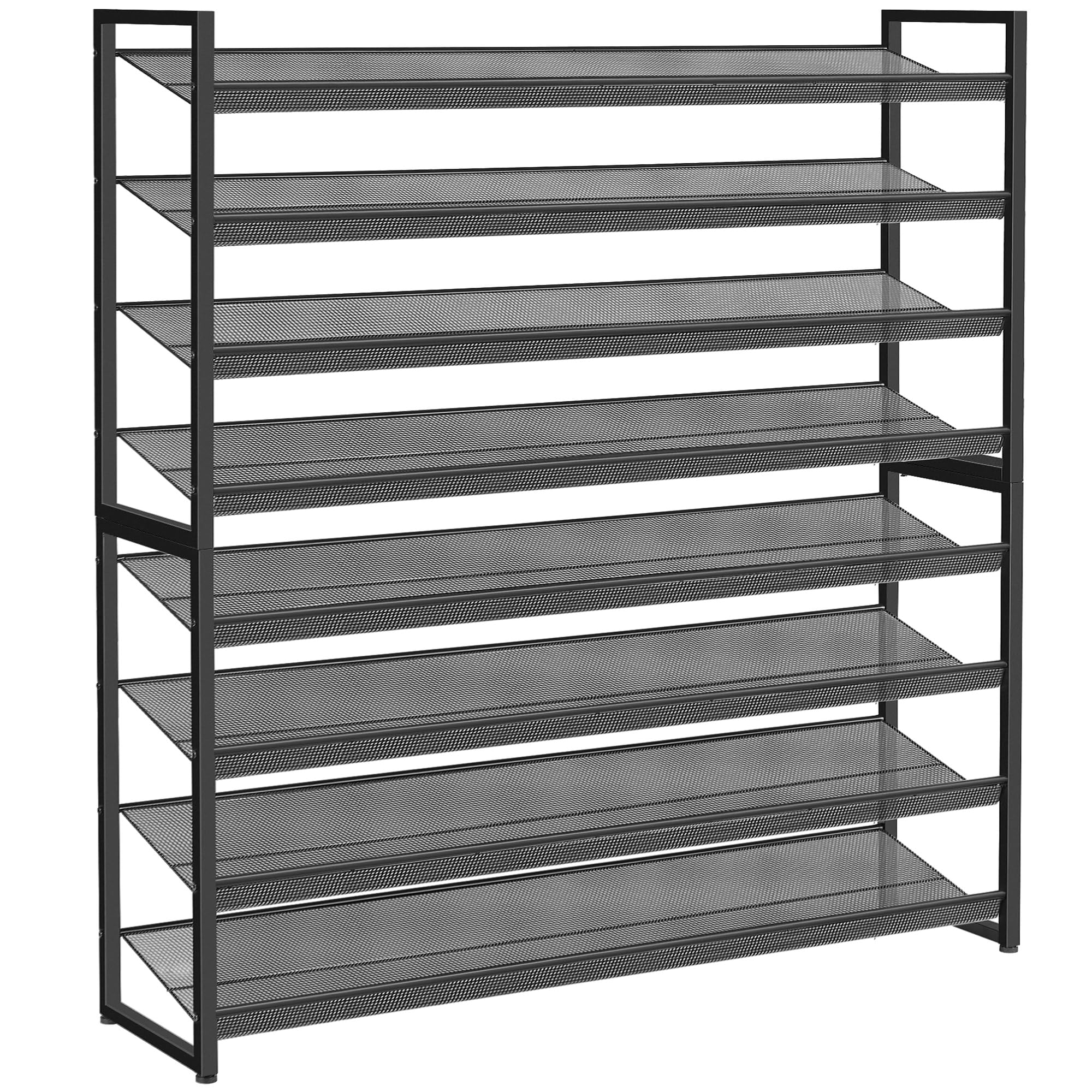 Nunsino Shoe Rack, Long Shoe Organizer,Max Holds 50 Pairs,8 Tier Metal ...