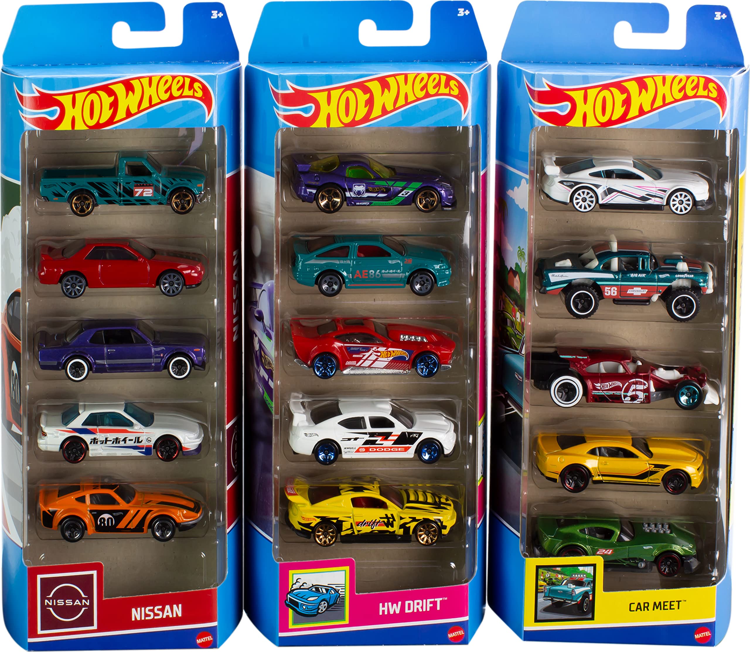 Mua Toy Cars or Trucks 5-Pack Bundle, 3-Themed Sets of 5 1:64 Scale Die ...
