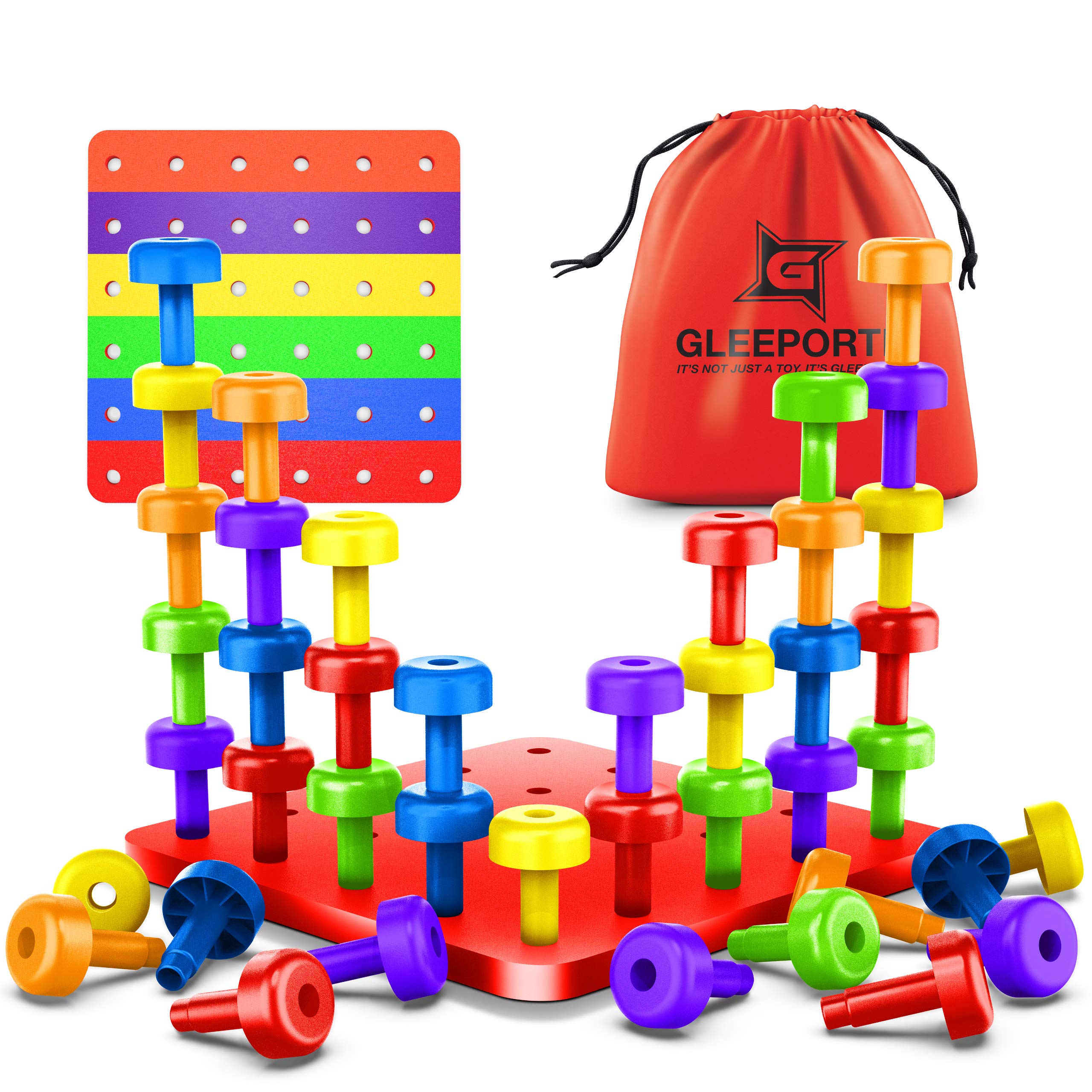Mua Gleeporte Stacking Peg Board Set Toy (Peg Stacking Set, Basic Pack ...