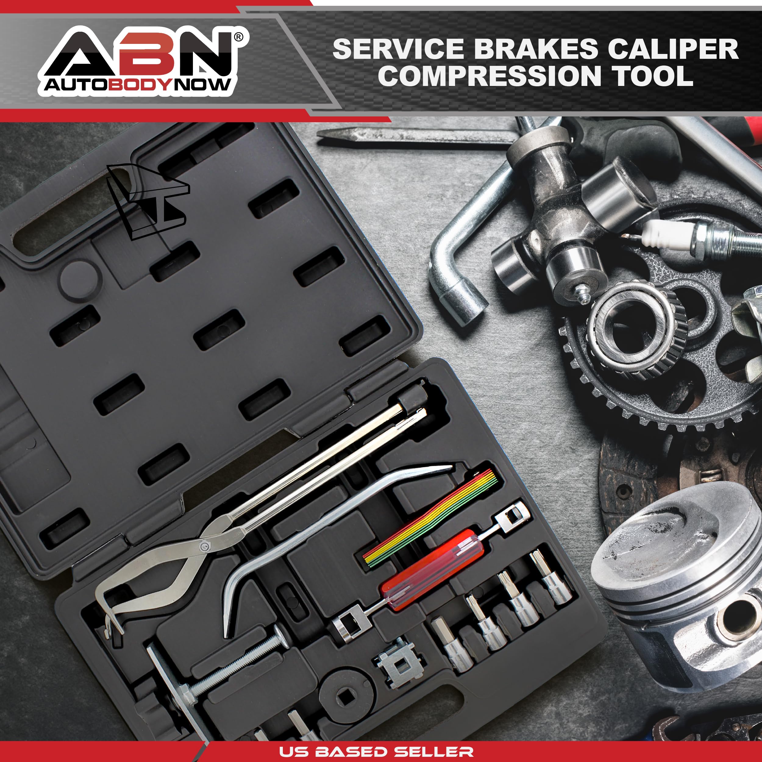 Mua ABN 15-Piece Brake Kit with Brake Caliper Tool, Brake Drum Puller ...
