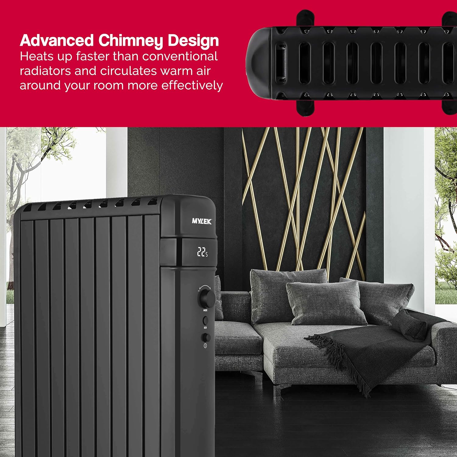 Super Saturday MYLEK Digital Oil Filled Radiator Electric 2 5KW ...