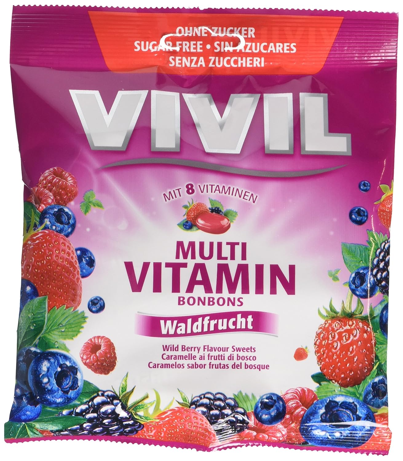 Vivil Sugar Free Sweets Wild Berry Multi Vitamin Hard Candies 60 g ...
