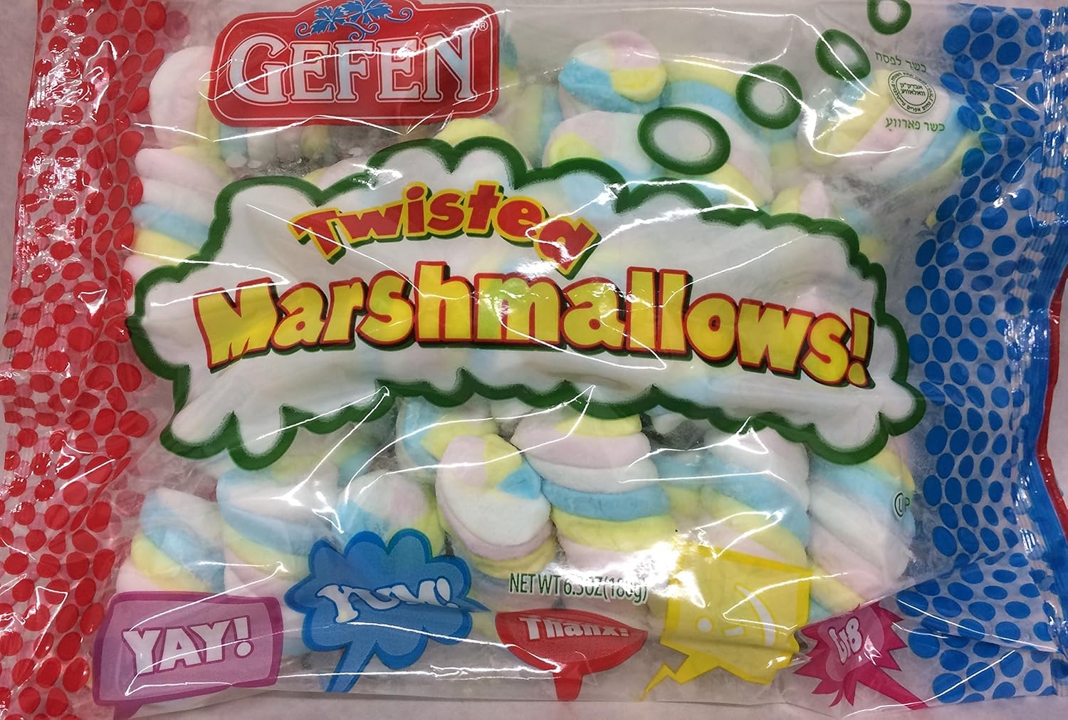 Amazon.com : Gefen Twisted Marshmallow Kosher For Passover 6.3 Oz. Pack ...