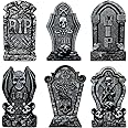 Amazon.com: AOFOX Halloween Graveyard Tombstones, 6 Piece Realistic ...