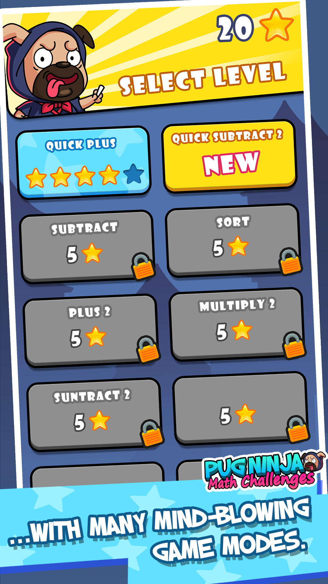 Pug Ninja - Math Challenges:Amazon.com:Appstore for Android