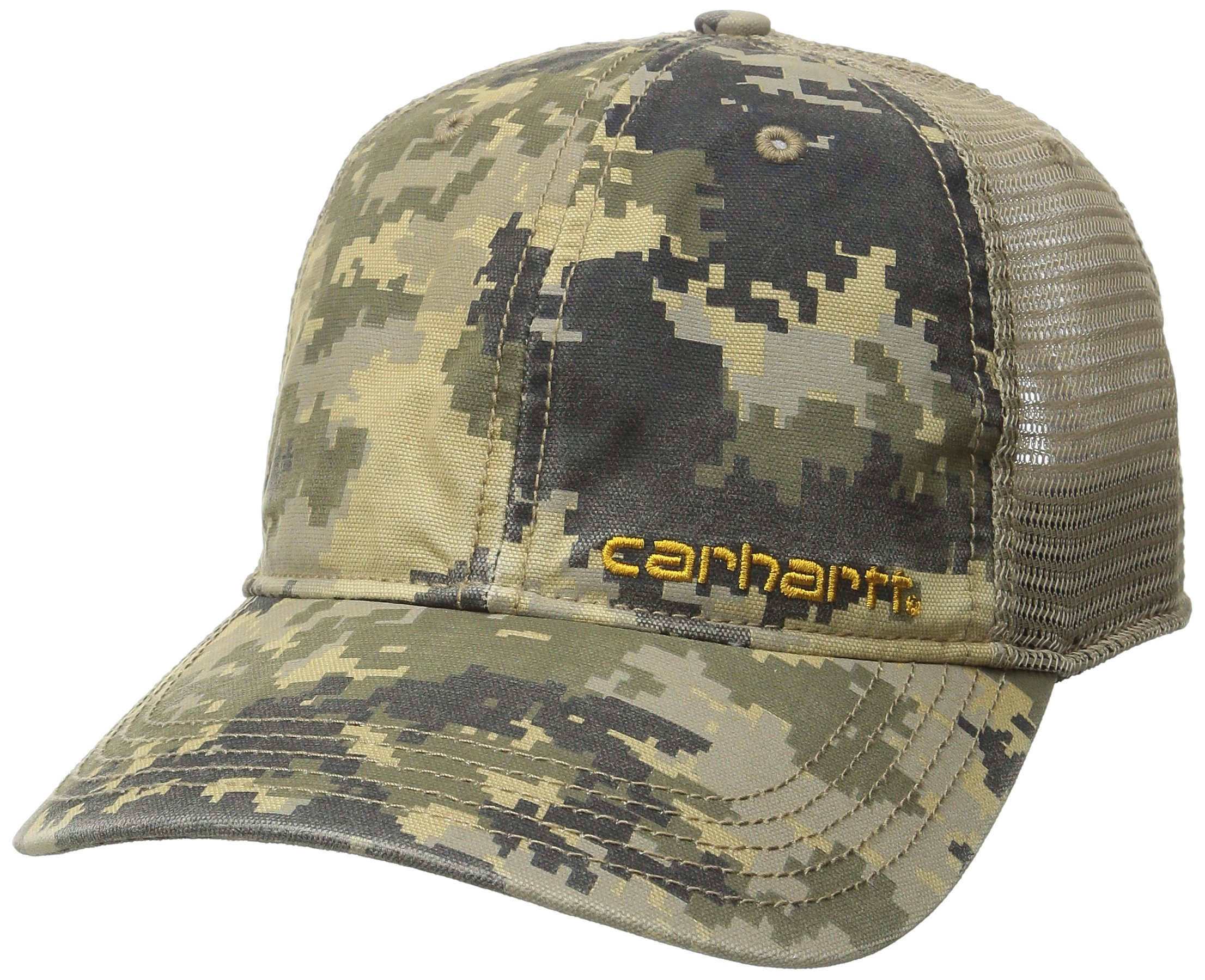 Carhartt Men's Brandt Mesh Back Cap Dark Khaki Digi Camo One Size Free ...