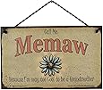 Amazon.com: 5x8 Vintage Style Sign with Daisy Saying,"Call Me Memaw ...