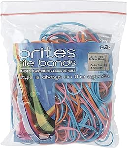 Alliance Rubber 07800 Non-Latex Brites File Bands, Colored Elastic ...