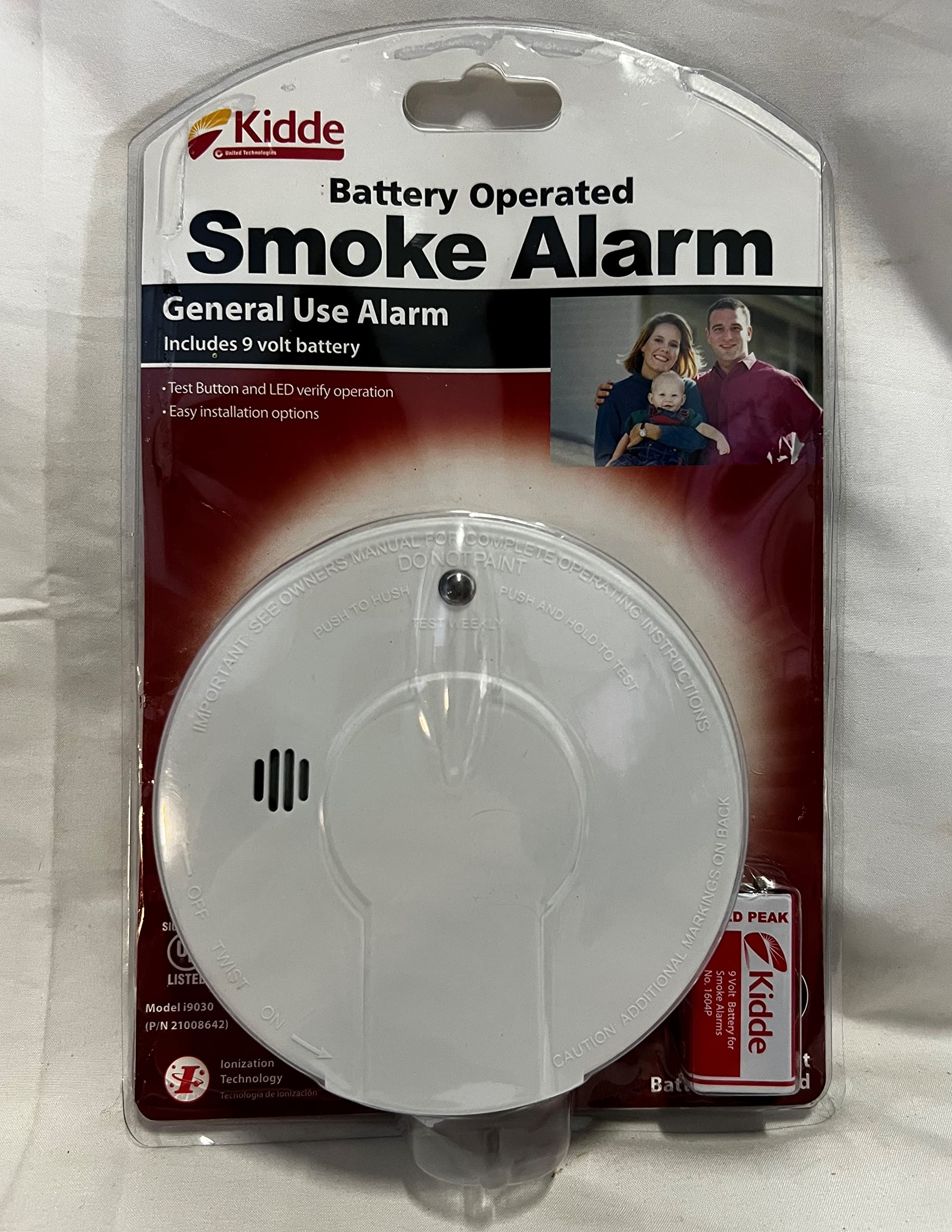 Mua Kidde Smoke Detector, 9V Battery Operated Smoke Alarm, Test-Reset ...