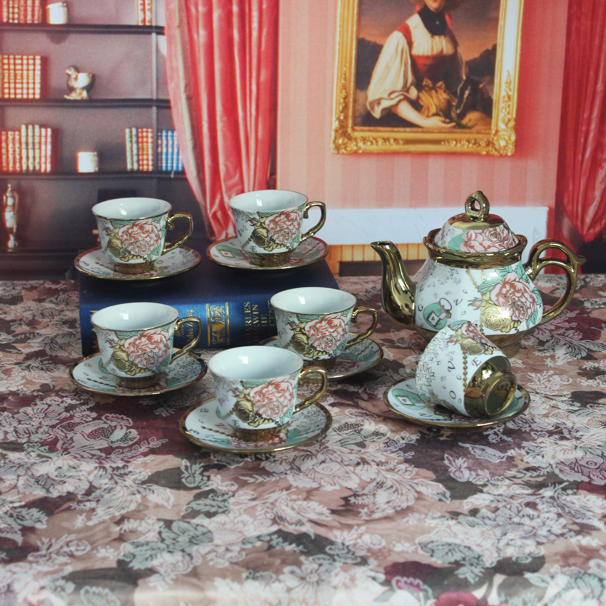 Mua DaGiBayCn 20 Piece European Ceramic Tea Set Coffee set Porcelain ...