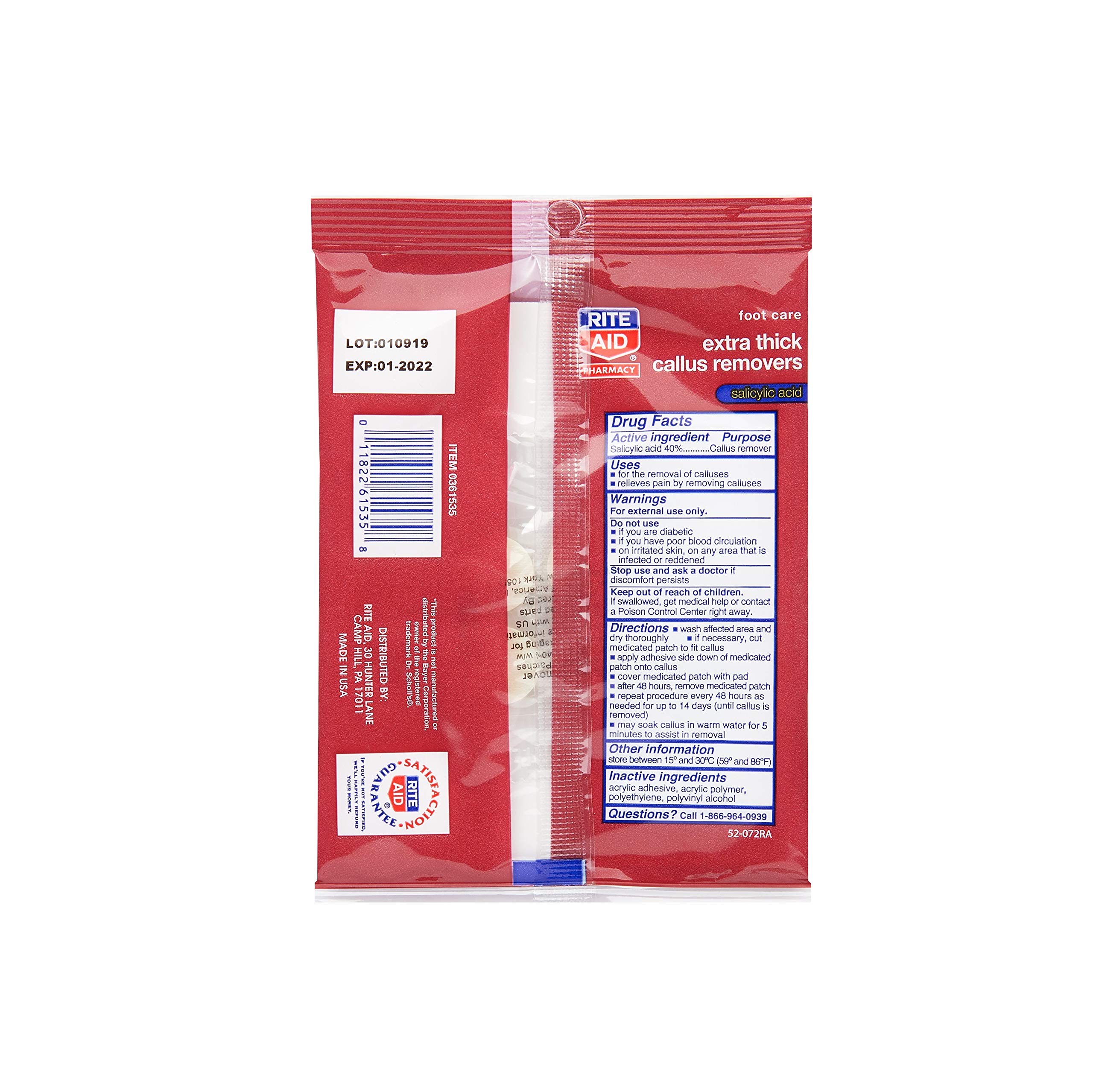 Mua Rite Aid Extra Thick Callus Remover for Feet - 4 Pads/4 Medicated ...