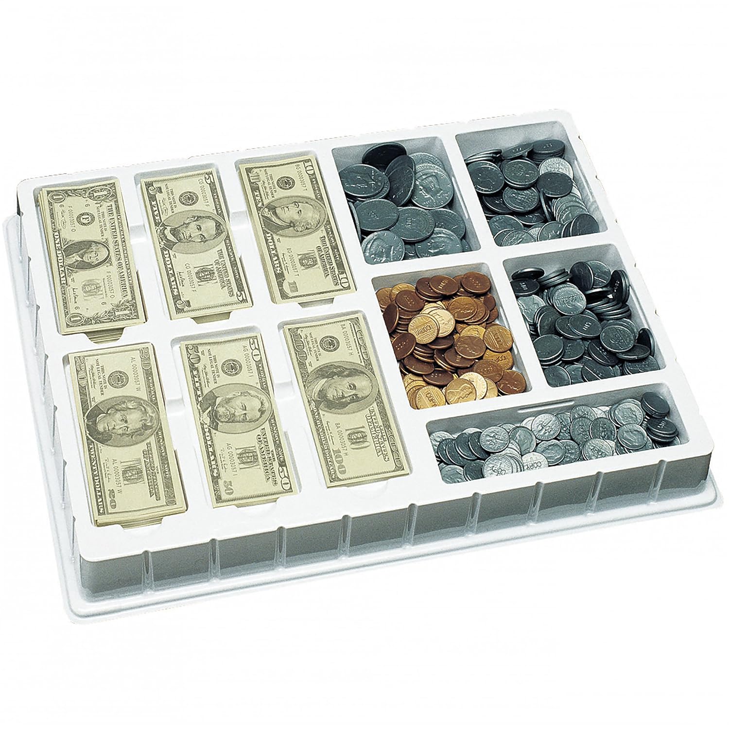 Amazon.com: Educational Insights Play Money Coins & Bills Deluxe Set ...