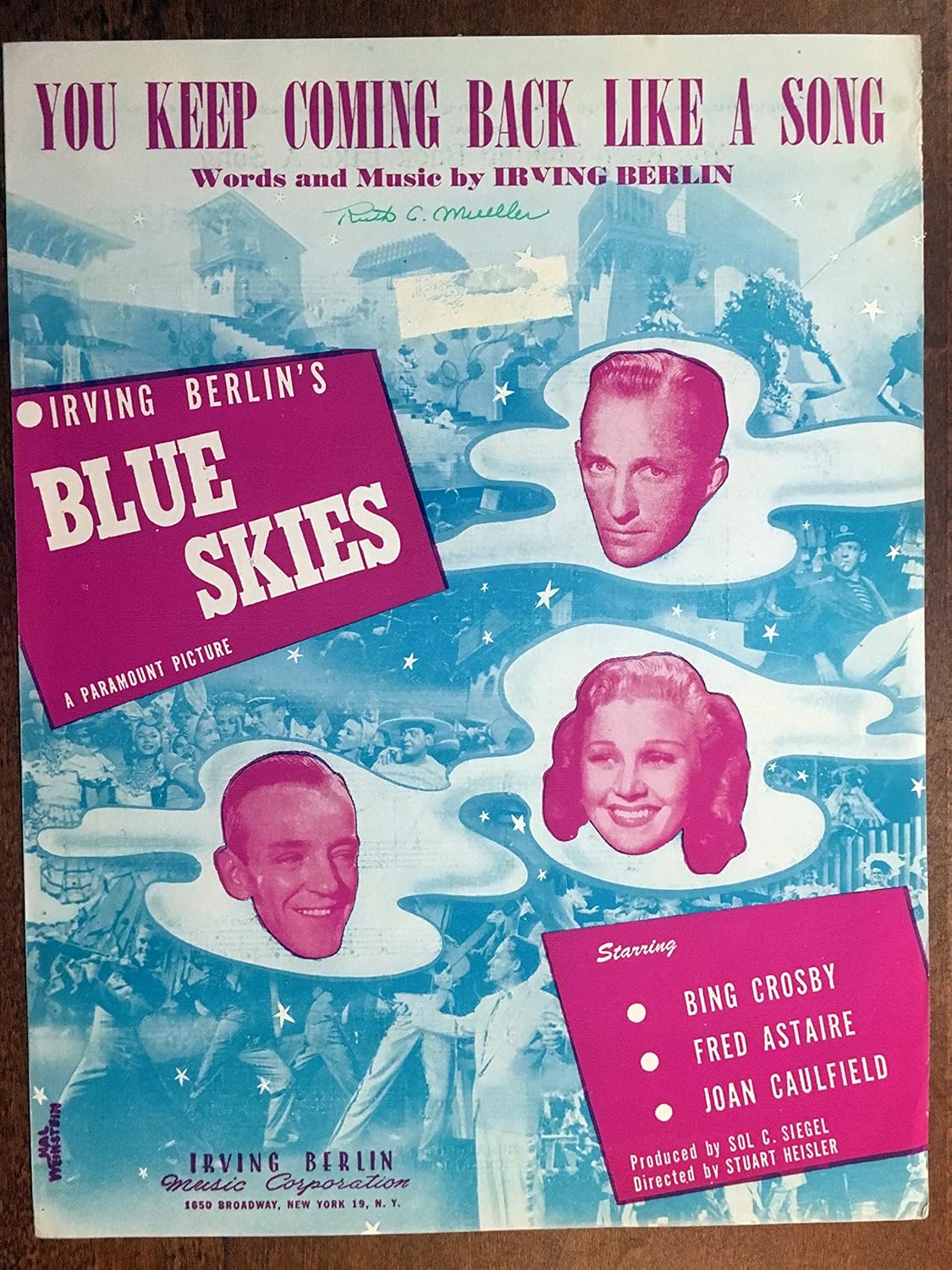 YOU KEEP COMING BACK LIKE A SONG (Irving Berlin SHEET MUSIC) from the ...